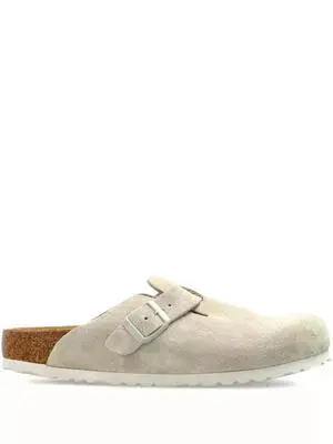 BIRKENSTOCK Boston Suede Mules - Neutrals