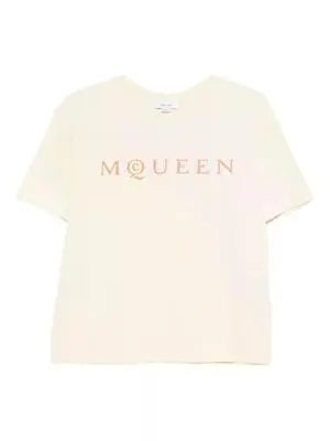 Alexander McQueen Logo T-shirt - Neutrals