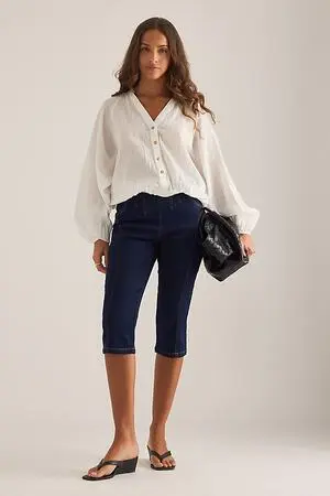 PILCRO Bella Capri High-rise Straight Jeans