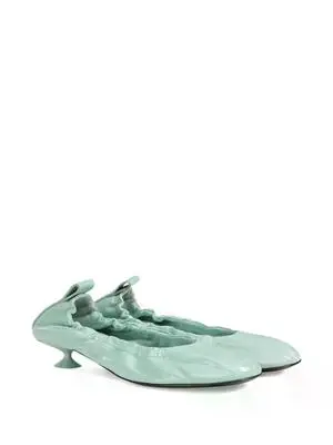 SERGIO ROSSI Orb Cracked-effect Pumps - Blue