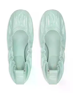 SERGIO ROSSI Orb Cracked-effect Pumps - Blue