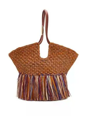 Zimmermann Golden Time Fringed Tote Bag - Brown