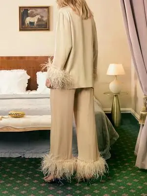Sleeper Party Detachable-feathers Pajama - Neutrals