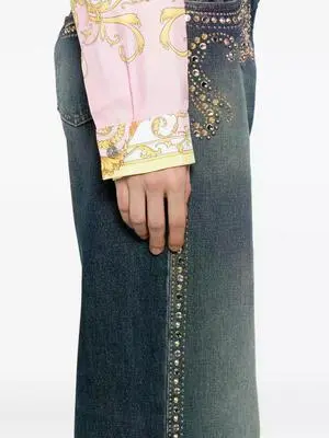 Versace Stud-embellished Straight-leg Jeans