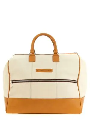 Brunello Cucinelli Leather Duffle Bag - Beige