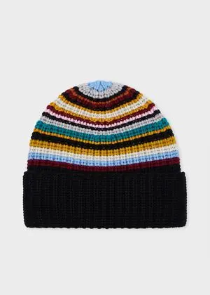 Paul Smith Signature Stripe Merino Wool Beanie - Multicolour