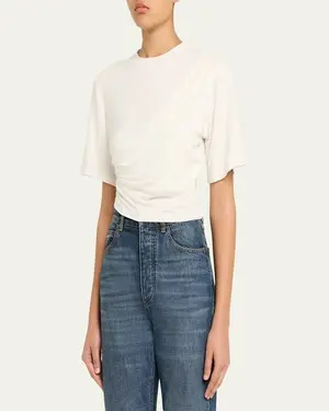 Simkhai Rowley Gathered Short-sleeve Tee