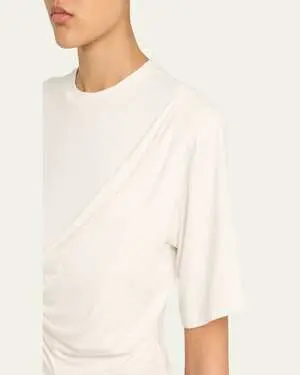 Simkhai Rowley Gathered Short-sleeve Tee