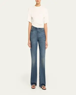 Simkhai Rowley Gathered Short-sleeve Tee
