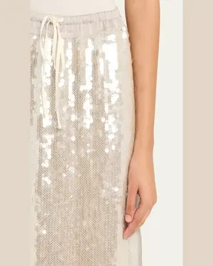 3.1 Phillip Lim Sequined Drawstring Midi Skirt