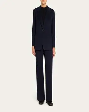 Lafayette 148 New York Single-button Camel Hair Blazer