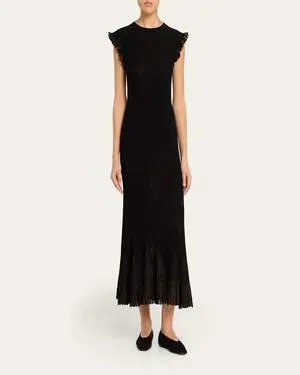 Ulla Johnson Noelle Sleeveless Midi Dress - Noir