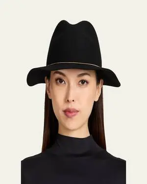 Eugenia Kim Wool Felt Fedora With Goldtone Chain