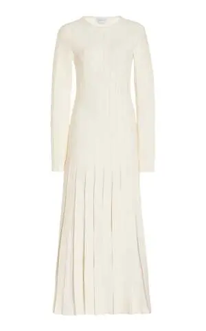 Ivory Pleated Dresses