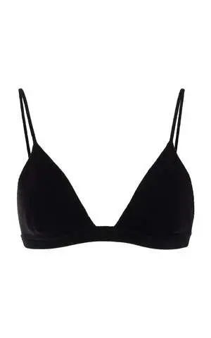 Gabriela Hearst Chevier Knit Bra In Merino Wool - Black