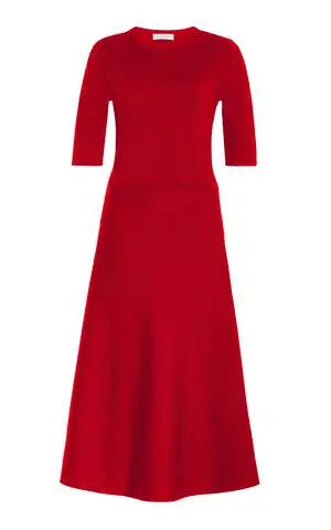 Women's Boiled Merino Wool Midi Dresses