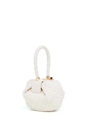 Gabriela Hearst Demi Bag In Nappa Leather With Cashmere Lace - Ivory