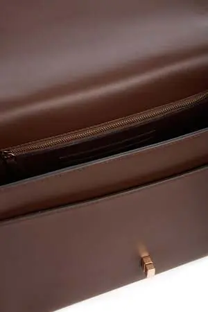 Gabriela Hearst Large Leonora Flap Bag - Chocolate