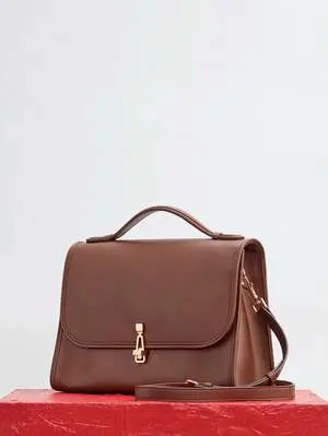 Gabriela Hearst Large Leonora Flap Bag - Chocolate