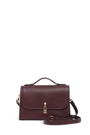 Women's Organized Leather Satchel