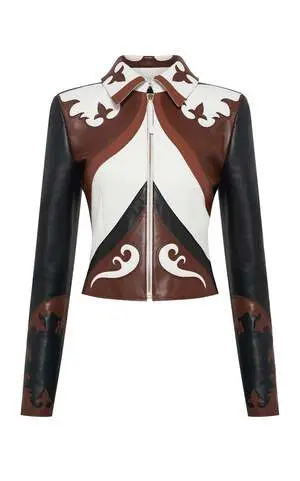 Leather Bolero Jackets with Heart Graphic
