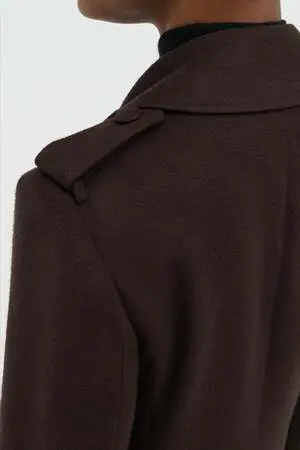 Gabriela Hearst Houstt Trench Coat In Winter Silk - Chocolate