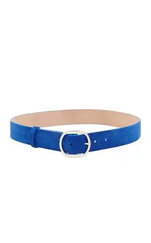 Gabriela Hearst Elster Buckle Suede Belt - Cobalt