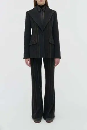 Gabriela Hearst Leiva Pinstripe Wool Cashmere Blazer