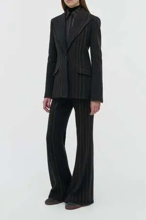Gabriela Hearst Leiva Pinstripe Wool Cashmere Blazer