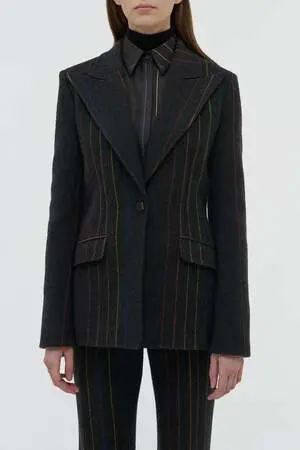Gabriela Hearst Leiva Pinstripe Wool Cashmere Blazer