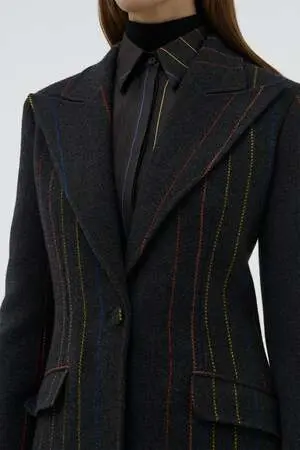 Gabriela Hearst Leiva Pinstripe Wool Cashmere Blazer