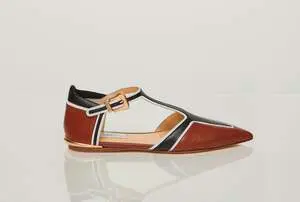 Gabriela Hearst Leya Moto T-strap Flat Shoe