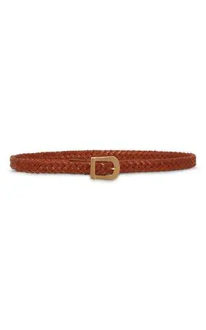 Gabriela Hearst Adler Braided Leather Belt - Cognac