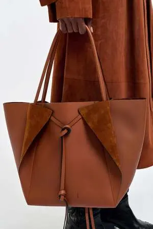 Gabriela Hearst Marija Tote Bag In Leather - Cognac