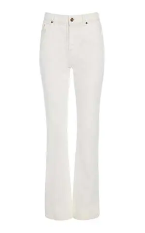 Gabriela Hearst Rey Straight-leg Jean In Recycled Cotton Denim - White