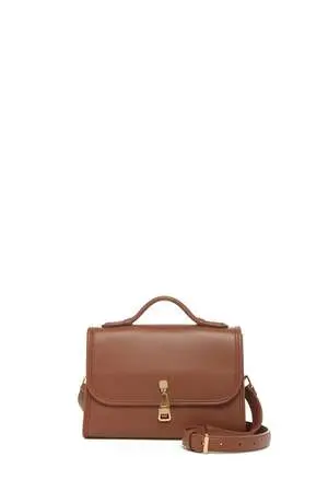 Gabriela Hearst Small Leonora Flap Bag - Cognac