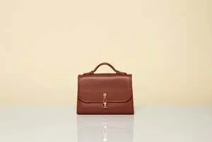 Gabriela Hearst Small Leonora Flap Bag - Cognac