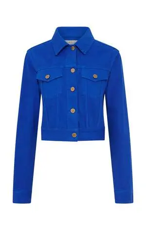 Gabriela Hearst Bronte Recycled Cotton Denim Jacket - Cobalt