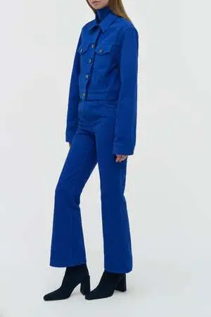 Gabriela Hearst Bronte Recycled Cotton Denim Jacket - Cobalt
