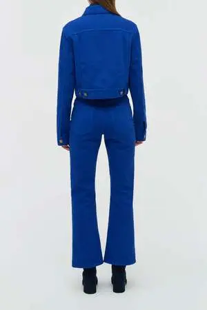 Gabriela Hearst Bronte Recycled Cotton Denim Jacket - Cobalt