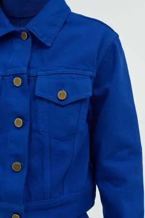 Gabriela Hearst Bronte Recycled Cotton Denim Jacket - Cobalt