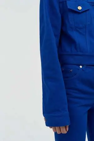 Gabriela Hearst Bronte Recycled Cotton Denim Jacket - Cobalt