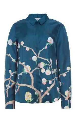 Gabriela Hearst Henri Printed Silk Twill Blouse
