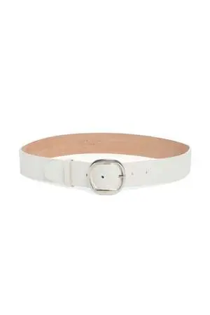 Gabriela Hearst Elster Buckle Leather Belt Ivory