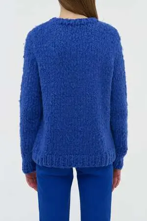 Gabriela Hearst Lawrence Knit Cashmere Sweater - Cobalt