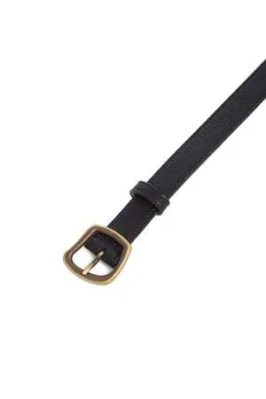 Gabriela Hearst Small Simone Textured Leather Belt - Black