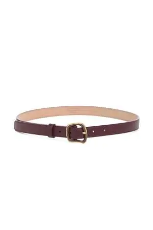 Gabriela Hearst Simone Belt In Textured Leather - Bordeaux