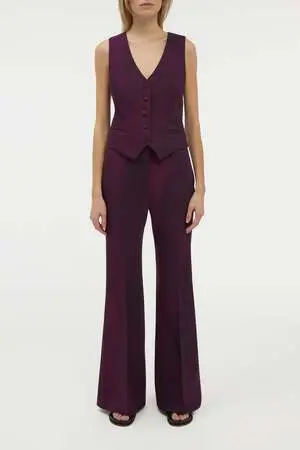 Gabriela Hearst Coleridge Virgin Wool Vest - Bordeaux