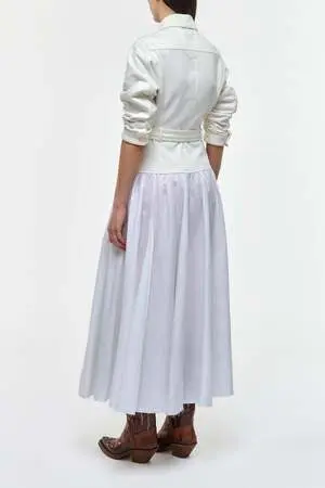 Gabriela Hearst Delyth Shirtdress In Recycled Cotton Denim & Linen