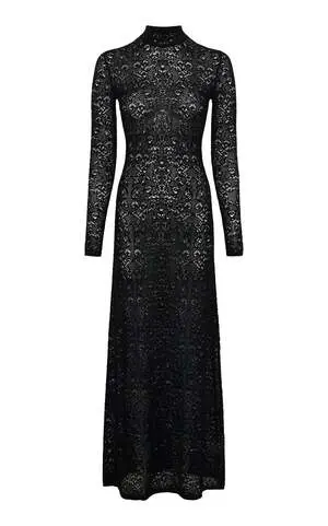 Gabriela Hearst Anya Knit Maxi Dress In Merino Wool Cashmere - Black